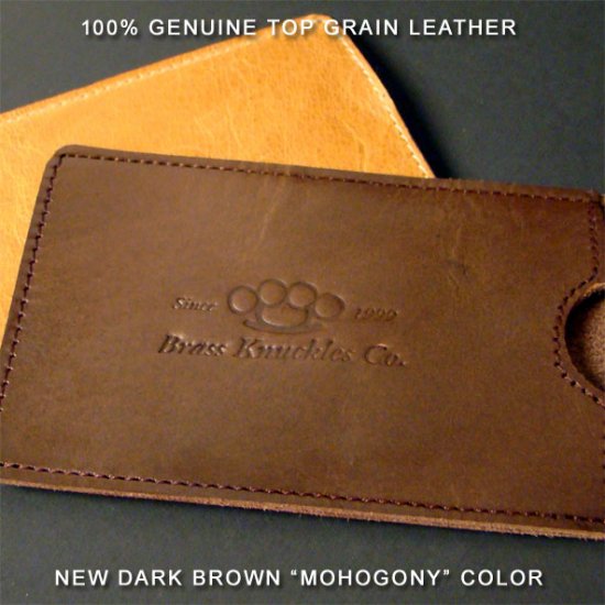 Leather Knuckles Case - Mahogany - $8.99 : Brass Knuckles Company ...